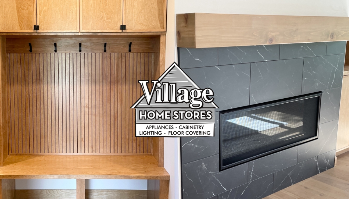 Drop Zone Mudroom Bench and Fireplace Surround Cabinets | Village Home ...